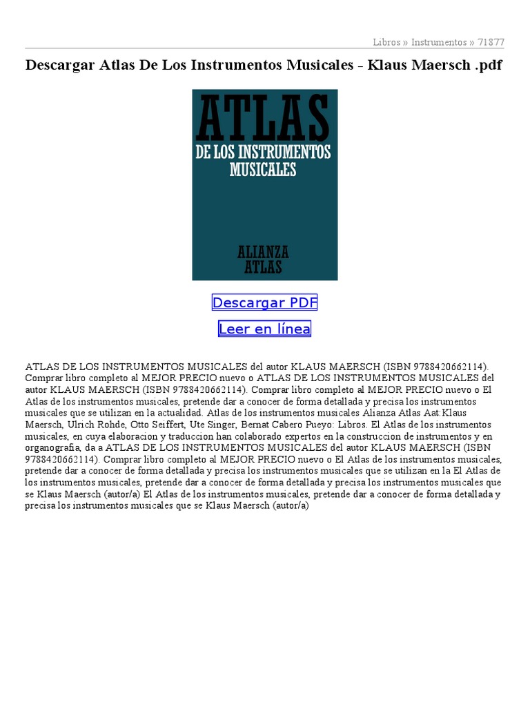 Atlas de Los Instrumentos Musicales | PDF