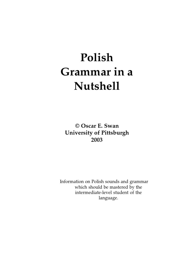 Polish Grammar | Grammatical Gender | Plural