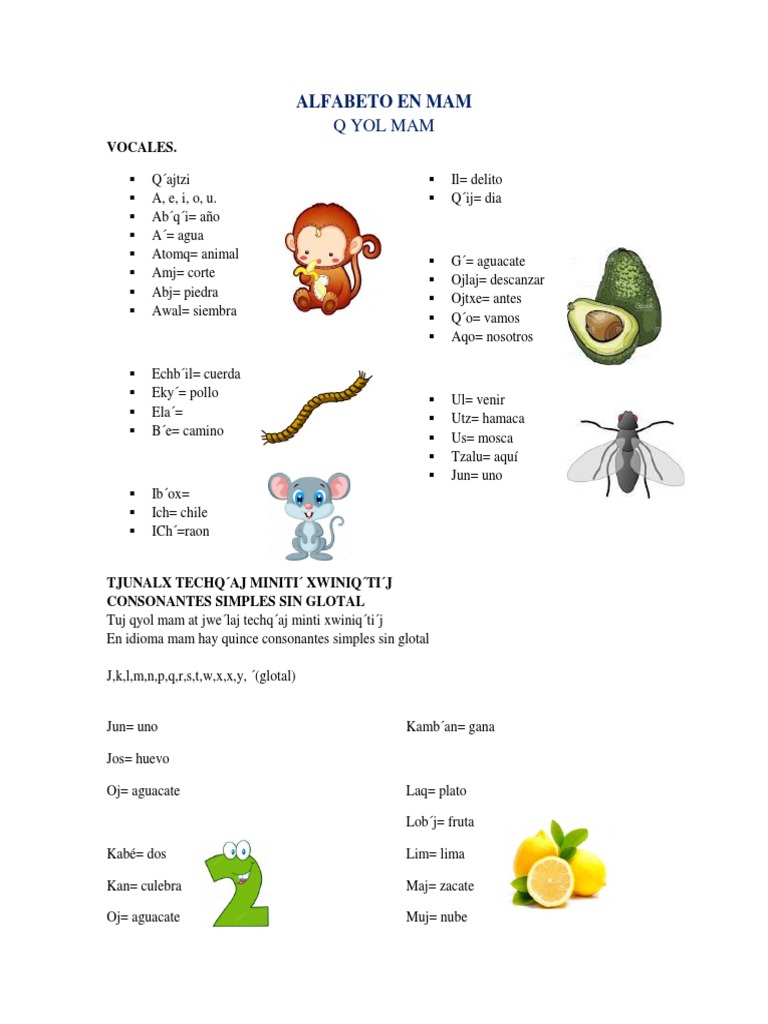 Alfabeto en Mam - Copia (3) | Naturaleza | Ocio