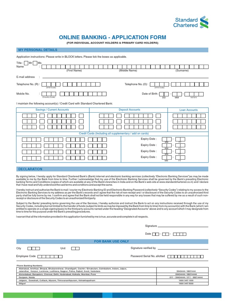 Online Banking - Application Form: My Personal Details | PDF | Online ...
