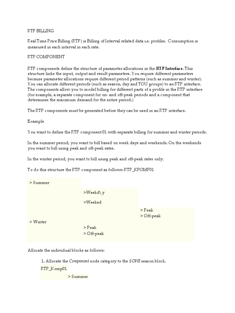 RTP BILLING - Master Data Creation Document | PDF | Parameter (Computer ...