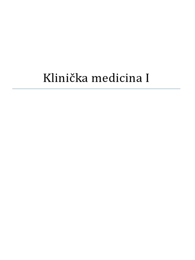 Klinicka Medicina I | PDF