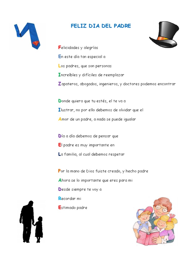 Acrostico Feliz Dia Del Padre | PDF