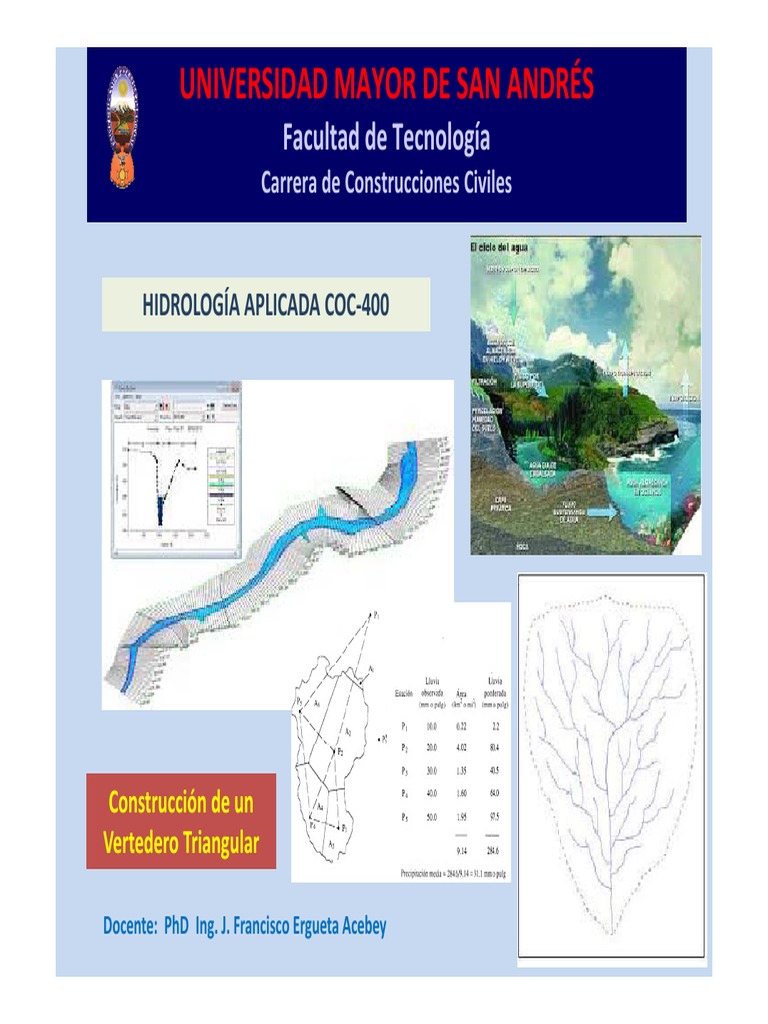 14 Construcción de Un Vertedero Triangular | Descarga (hidrología ...