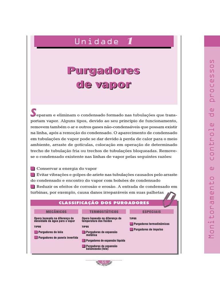 Tipos de purgadores de vapor e suas aplicações | PDF | Vapor | Pressão