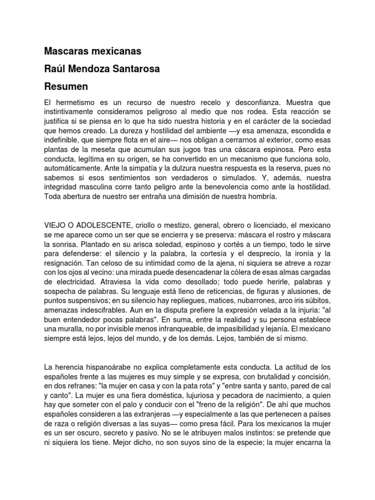 Mascaras Mexicanas | PDF | México | Sufrimiento