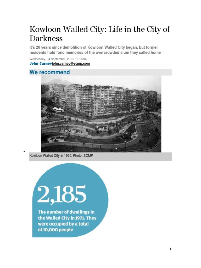Kowloon Walled City Memories | PDF