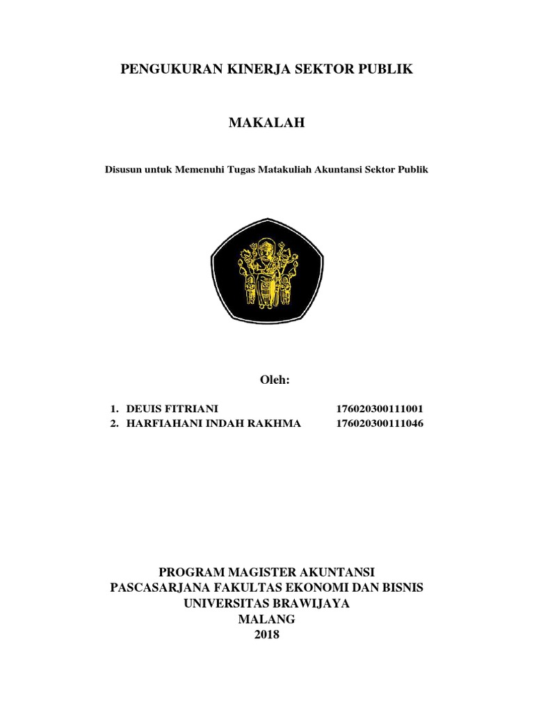 Pengukuran Kinerja Sektor Publik | PDF