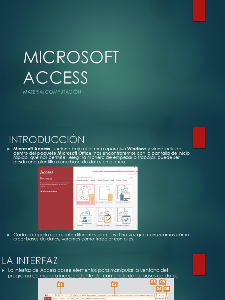Microsoft Access | PDF | Archivo de computadora | Ventana (informática)