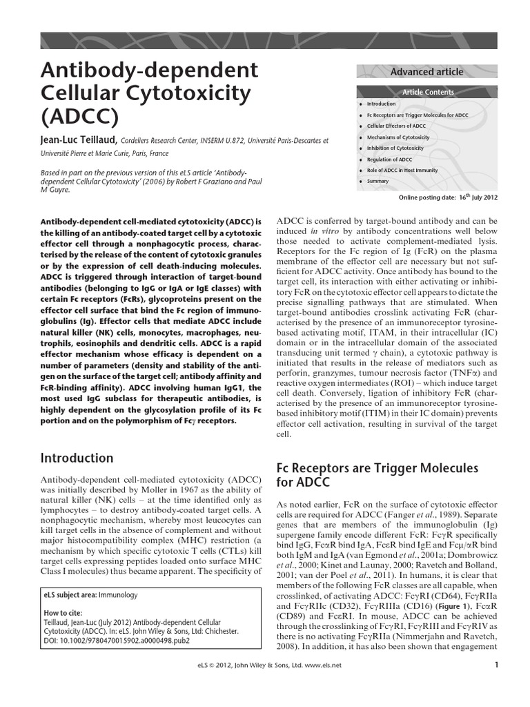 (Doi 10.1002 - 9780470015902.a0000498.pub2) Teillaud, Jean-Luc - ELS ...