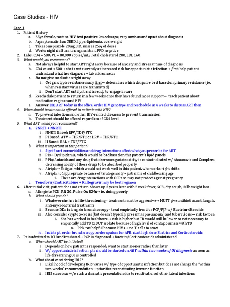 A Case Series Illustrating Complex Clinical Scenarios in HIV Management ...