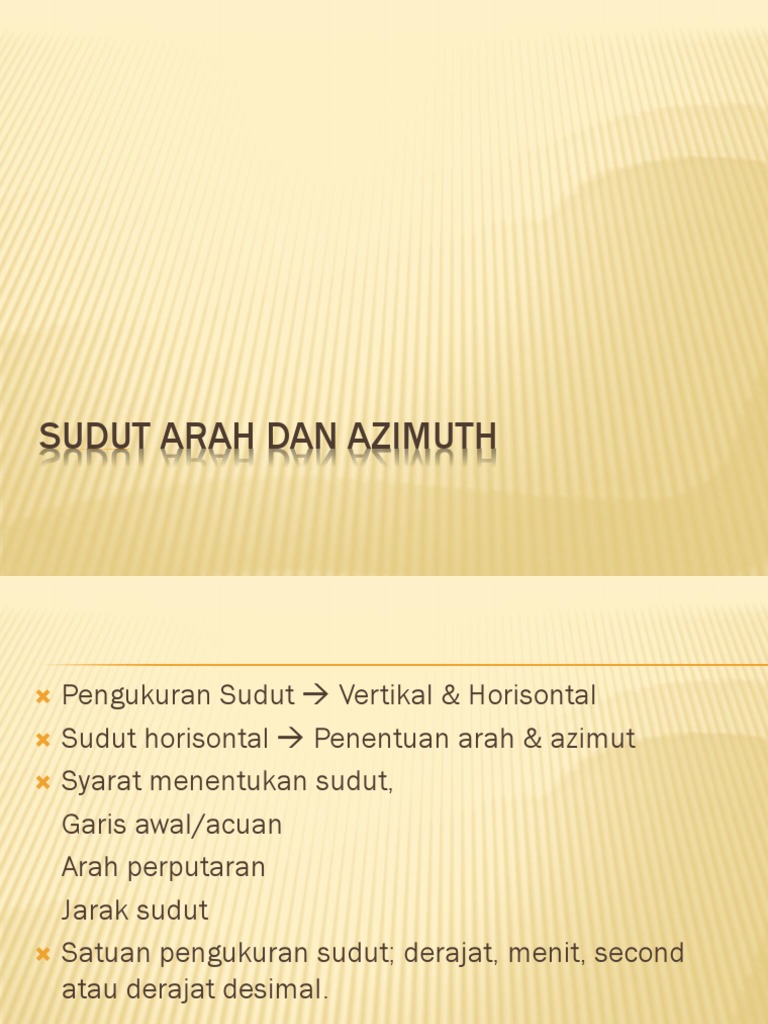 Sudut Arah Dan Azimuth | PDF