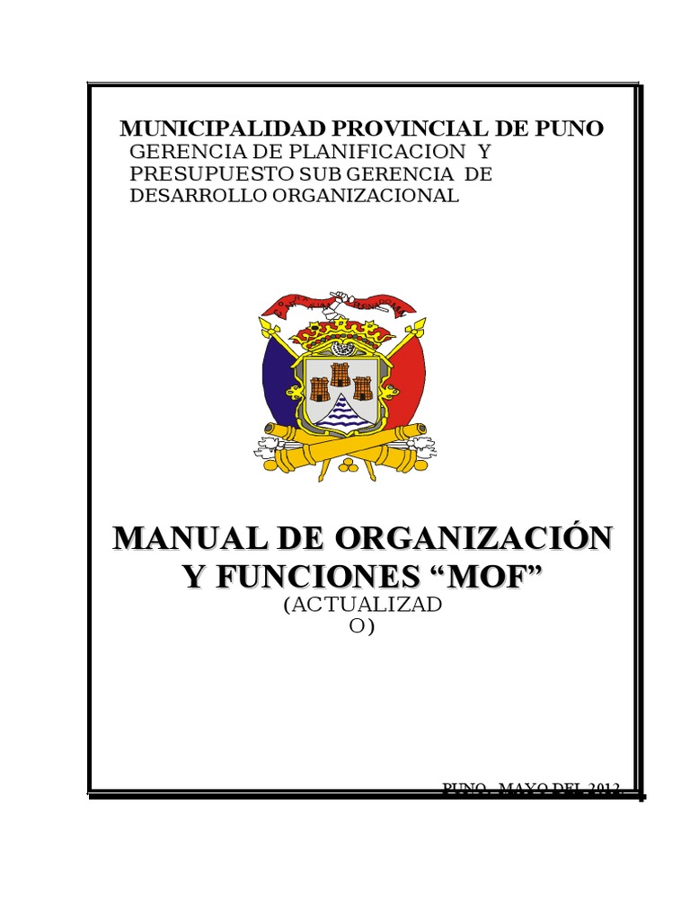 Mof | PDF | Alcalde | Gobierno local