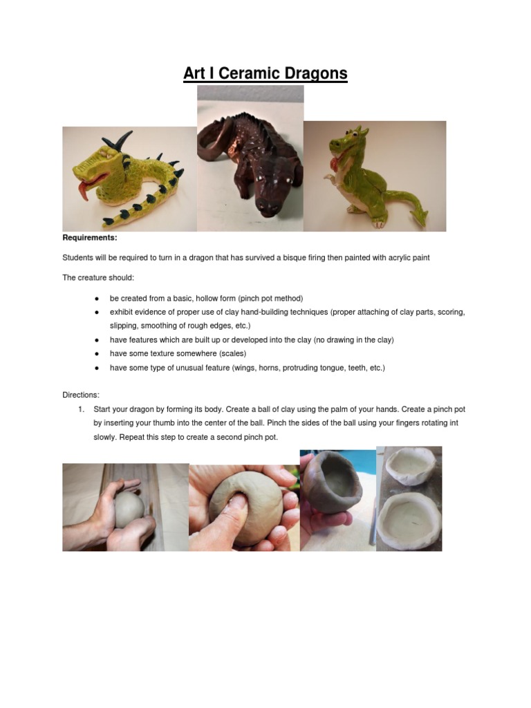 Art I Ceramic Dragons: Requirements | PDF | Home & Garden