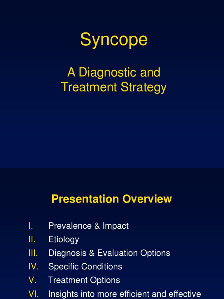 Syncope: A Diagnostic and Treatment Strategy | PDF | Cardiac Arrest ...