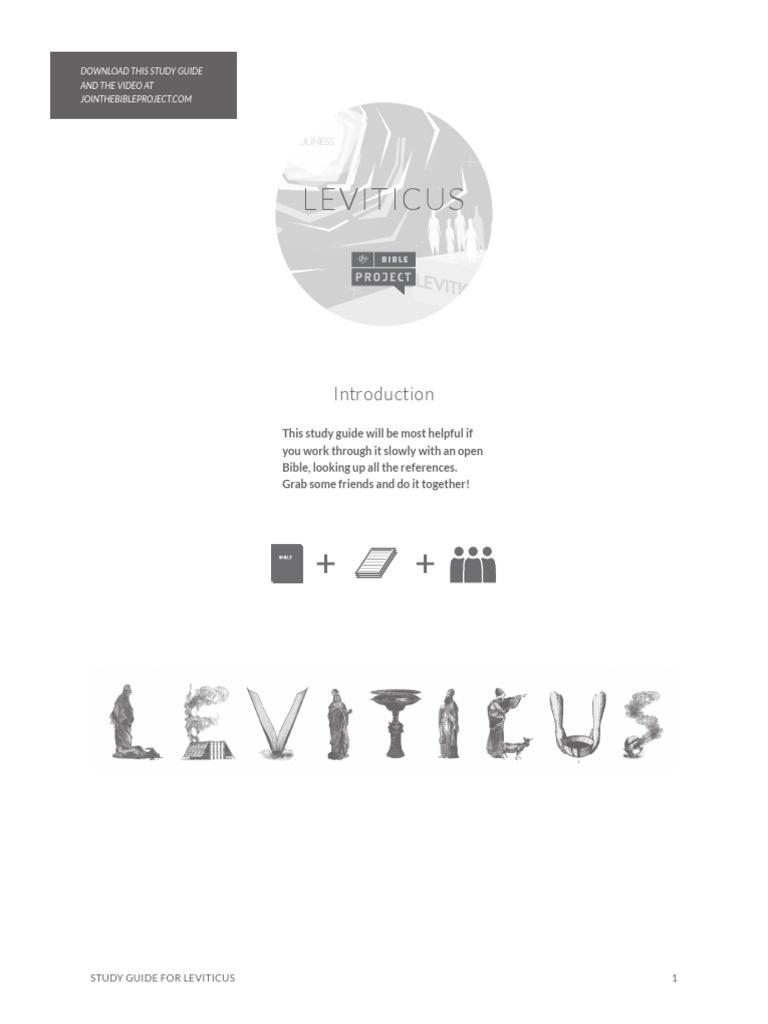 5 Leviticus Study Guide | PDF | Book Of Leviticus | Sacrifice