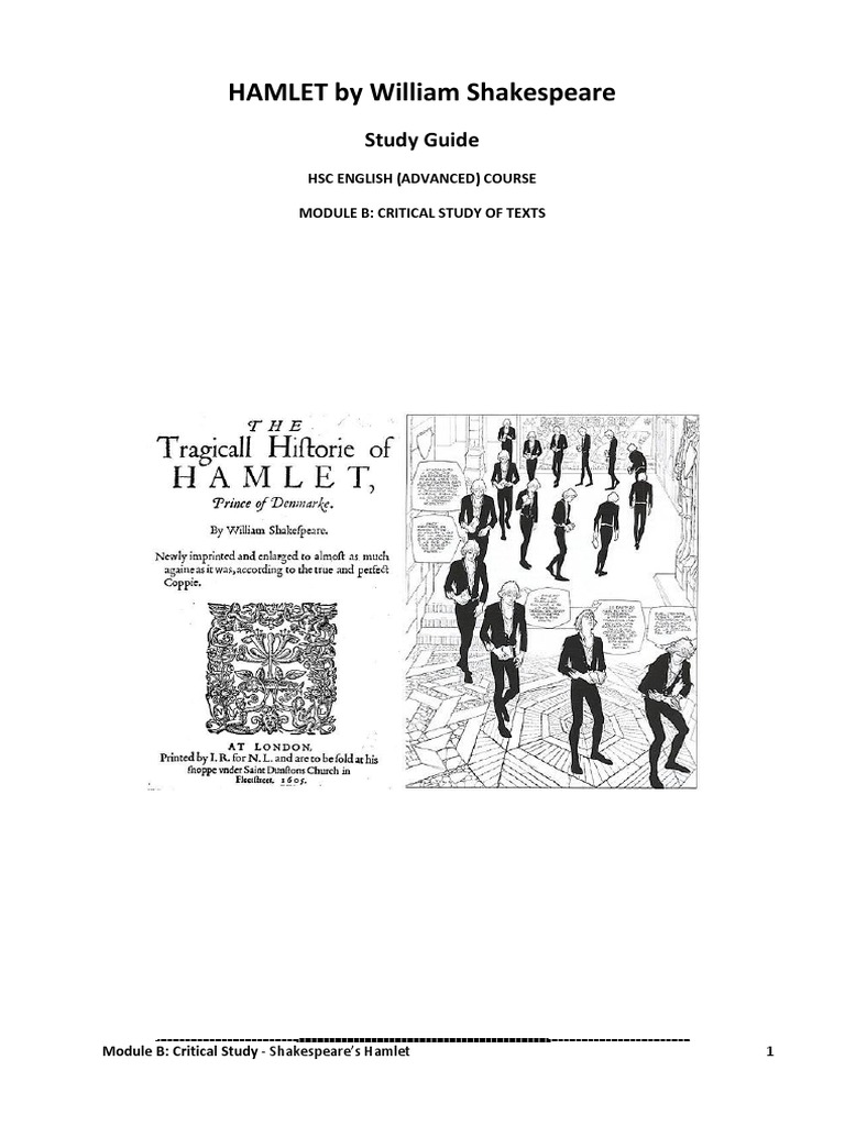 HAMLET by William Shakespeare: Study Guide | PDF | Hamlet | Tragedy