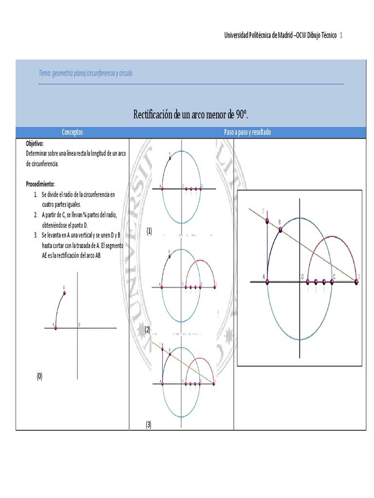 05 Rectificacion de Un Arco Menor 90 | PDF
