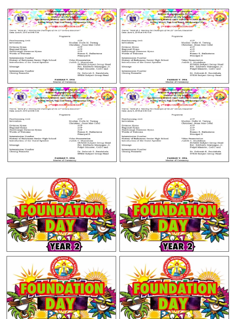 Foundation Day Program