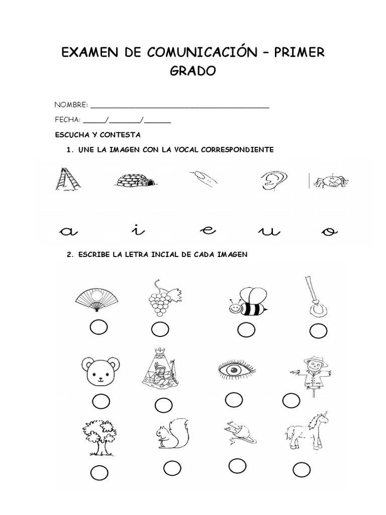 EXAMEN DE COMUNICACIÓN - Refuerzo | PDF