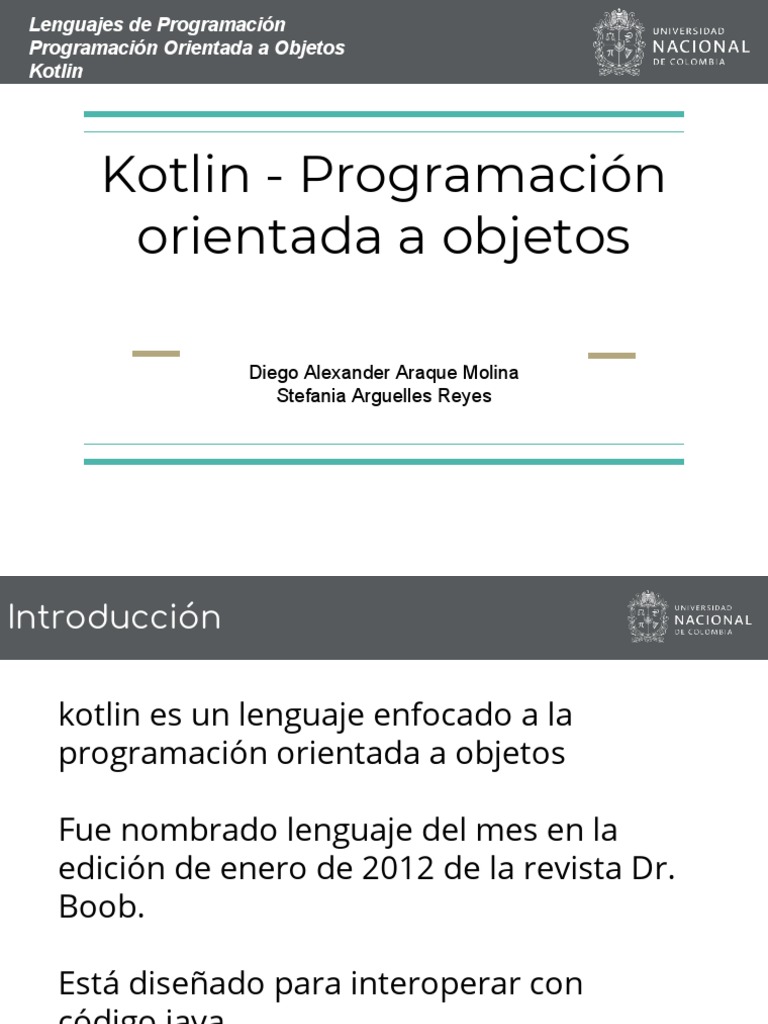 POO Kotlin | PDF | Objeto (informática) | Programación orientada a objetos