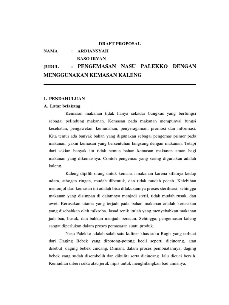 Draft Proposal | PDF