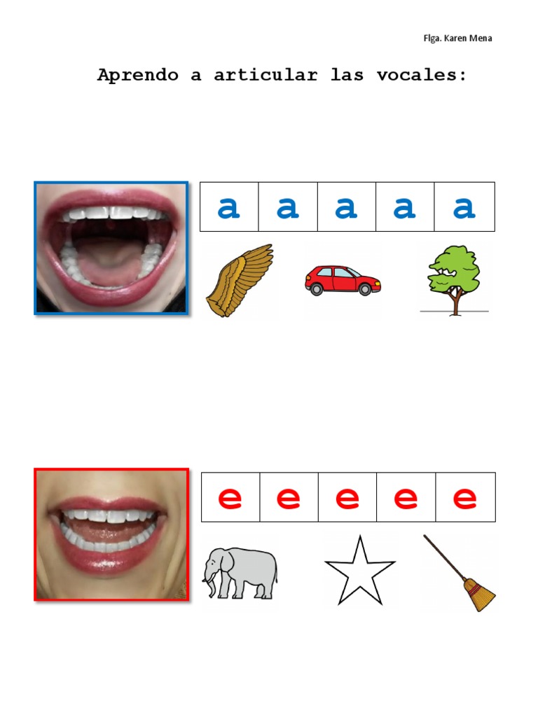 Aprendo a Articular Las Vocales