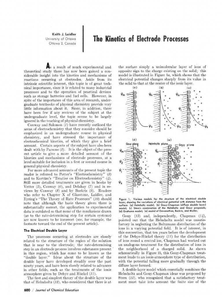 The Kinetics of Electrode Processes | PDF | Ion | Adsorption