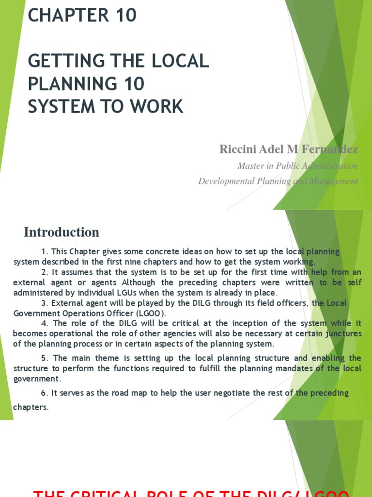 CHAPTER 10 Rationalizing The Local Planning System | PDF | Devolution ...