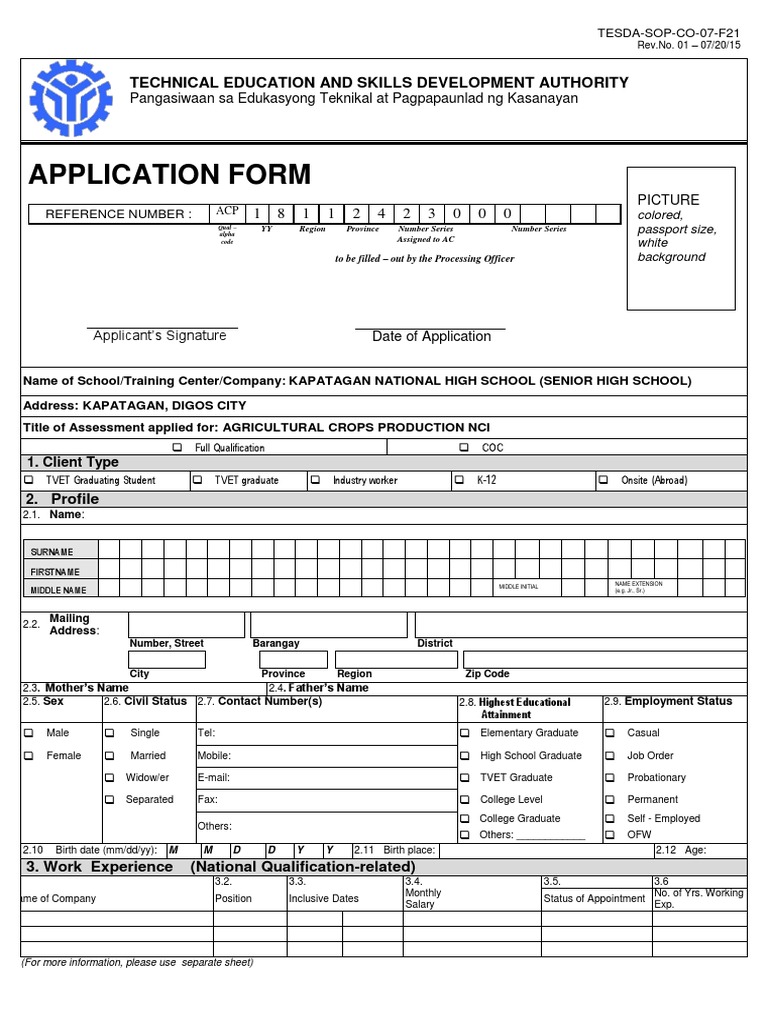 AC Revised Application Form - July 2015 | PDF | Behavior Modification | Business