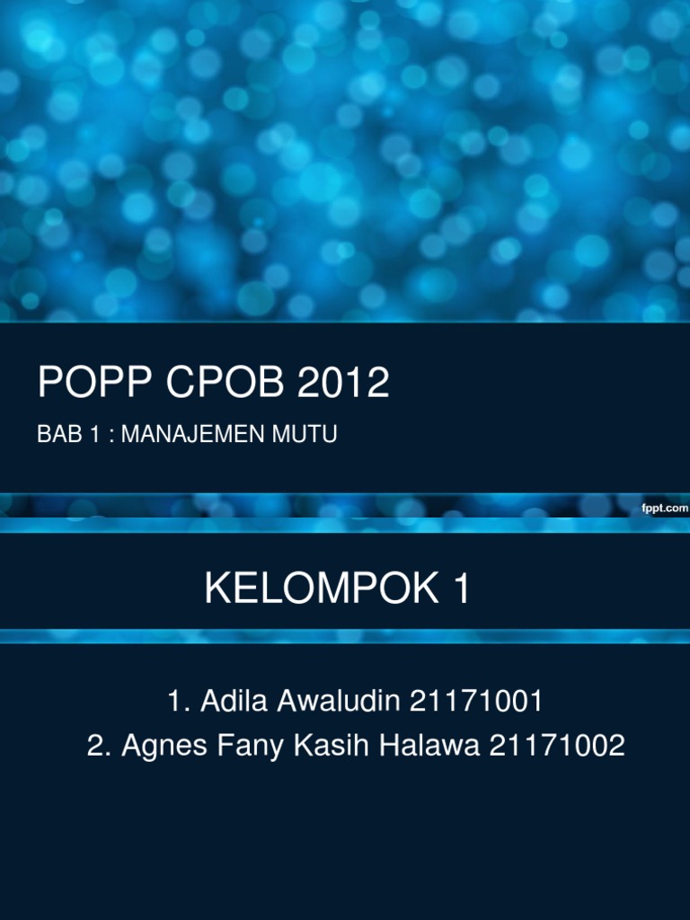 Bab 1 - CPOB | PDF