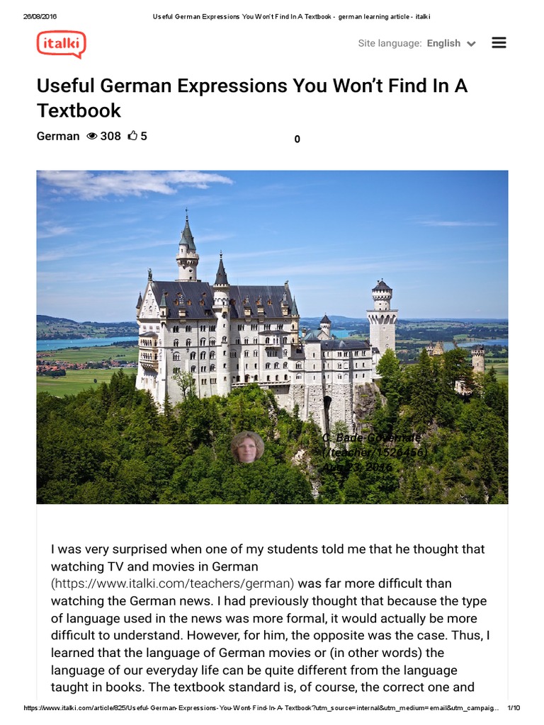 Useful German Expressions You Won't Find in A Textbook - German ...