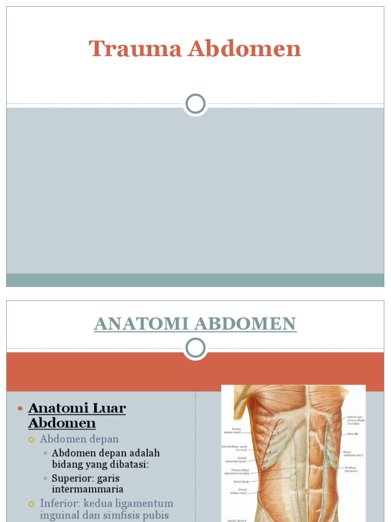 Trauma Abdomen | PDF | Perut | Trauma Berat