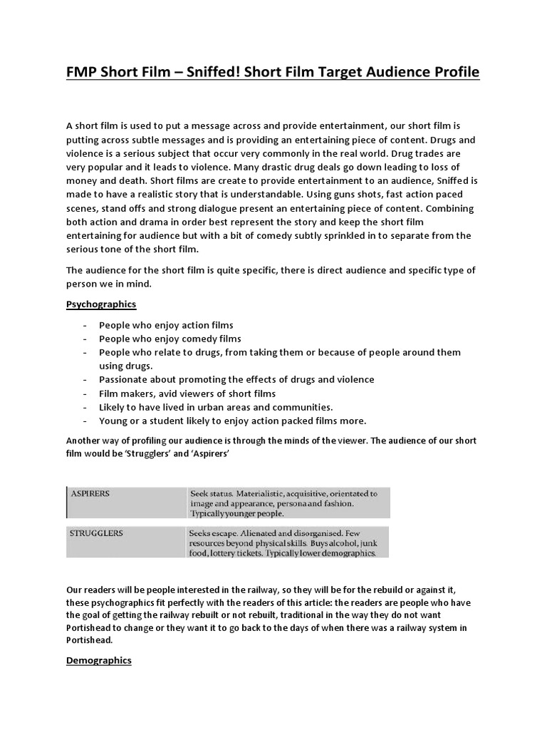 Sniffed - Target Audience Profile | PDF