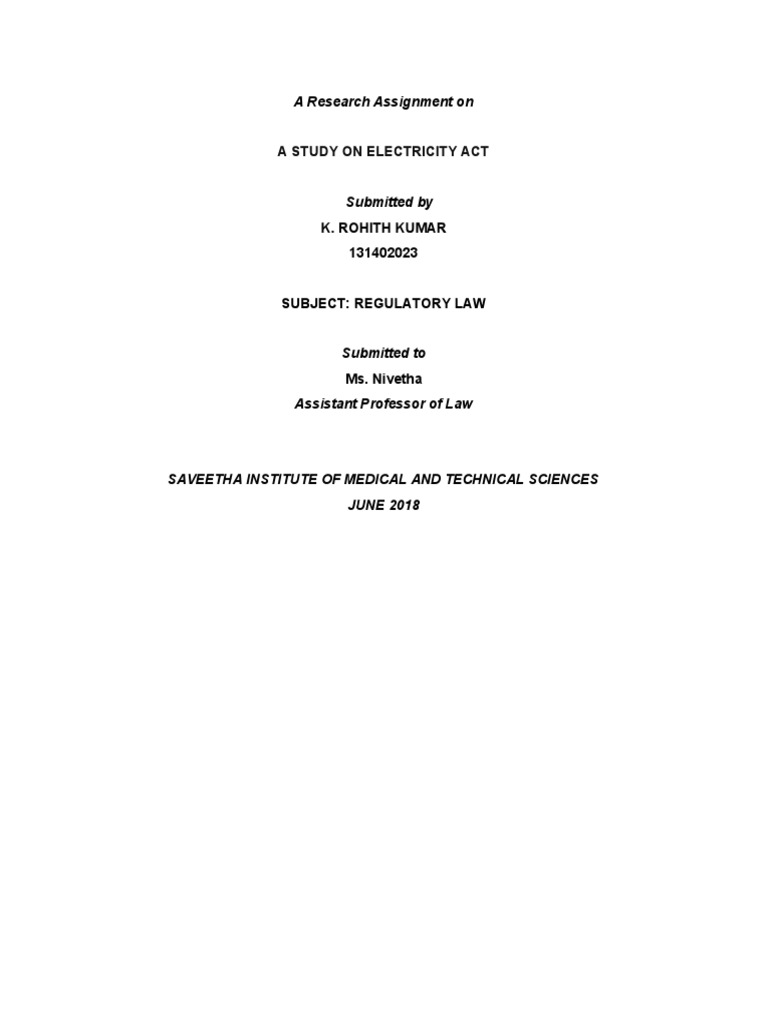 A Research Assignment On | PDF | Indian National Congress | Regulation