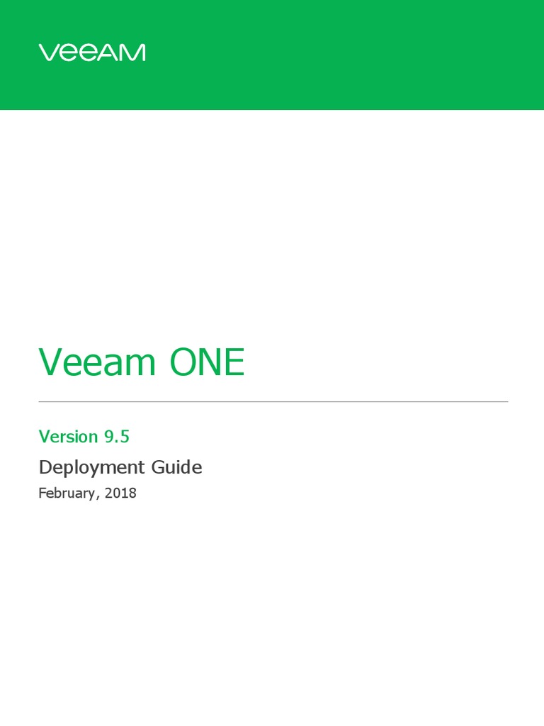 Veeam One 9 5 Deployment Guide | PDF | Microsoft Sql Server | Client–Server Model