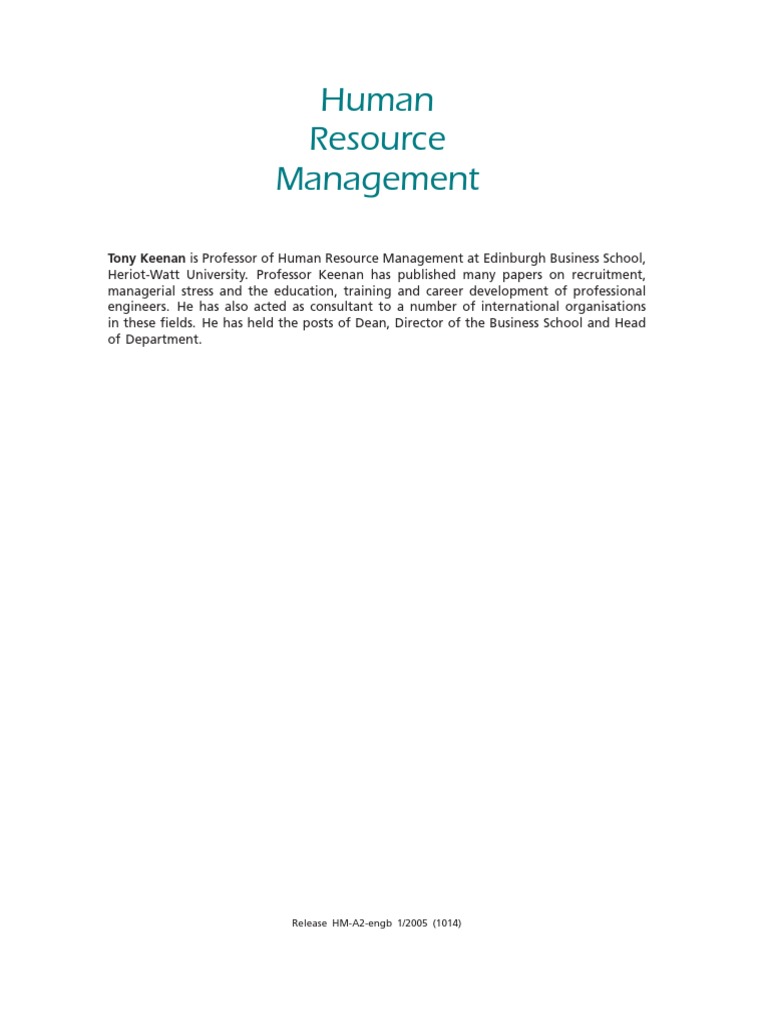 HRM - Human Resourse Management | PDF | Strategic Management | Human ...