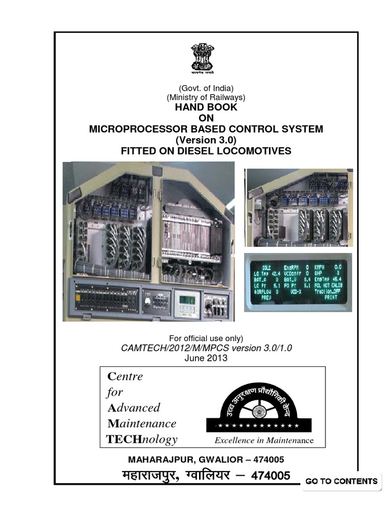 Handbook On Microprocessor Based Control System (Ver-3.0) Fitted On ...