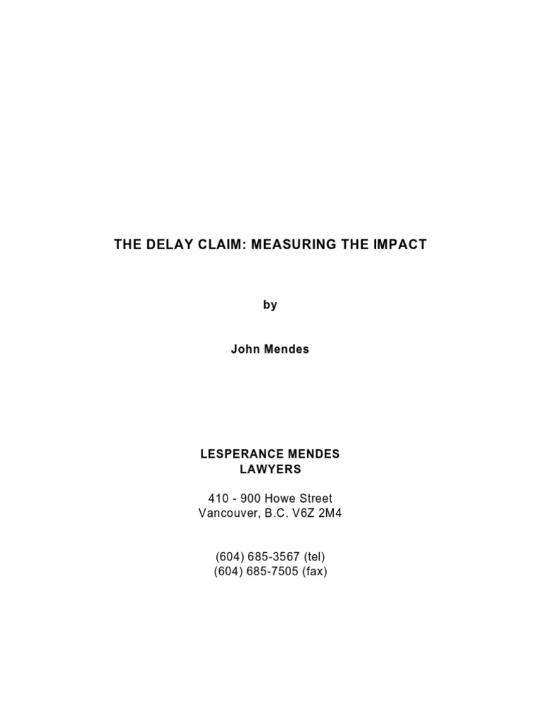 Delay Claim | PDF | Damages | Liquidated Damages