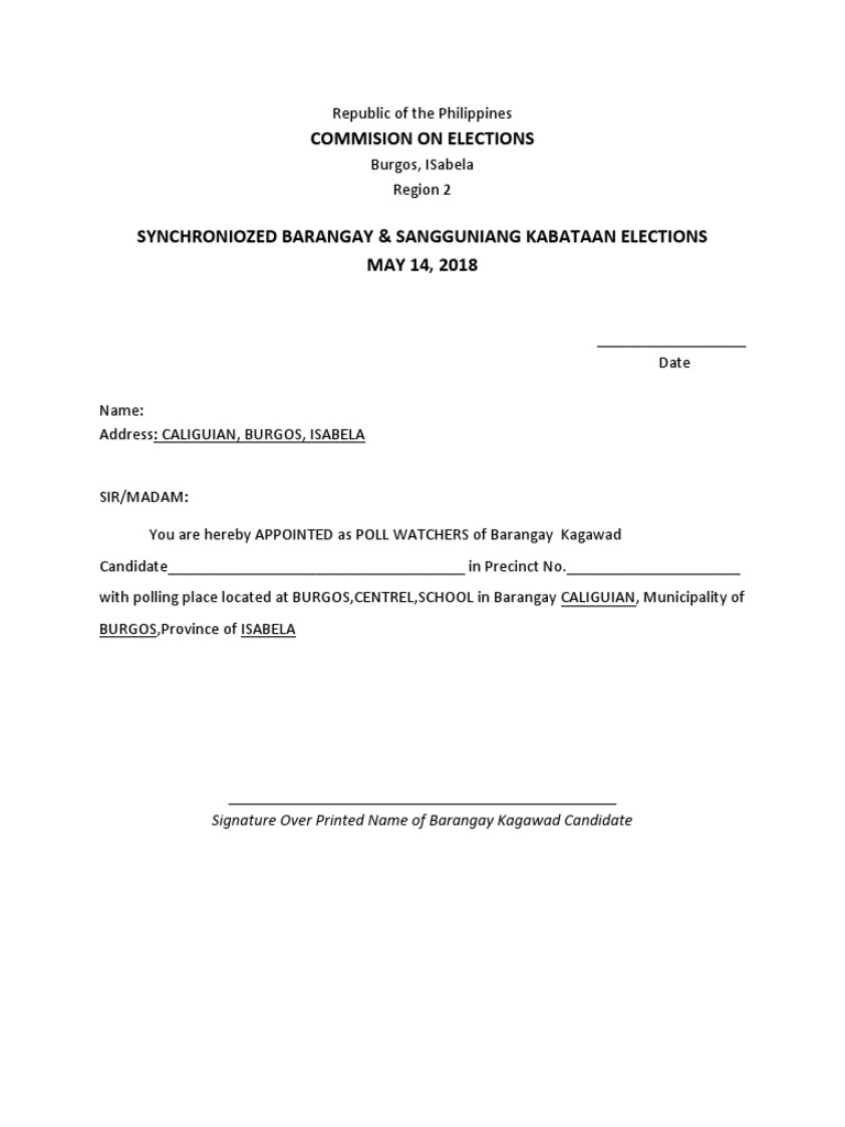 Watcher Appointment | PDF