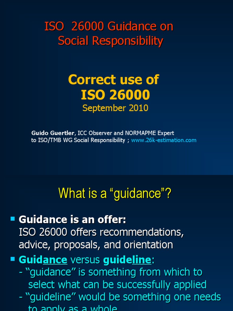 ISO 26000 (10) Correct Use of ISO 26000 | PDF | International ...