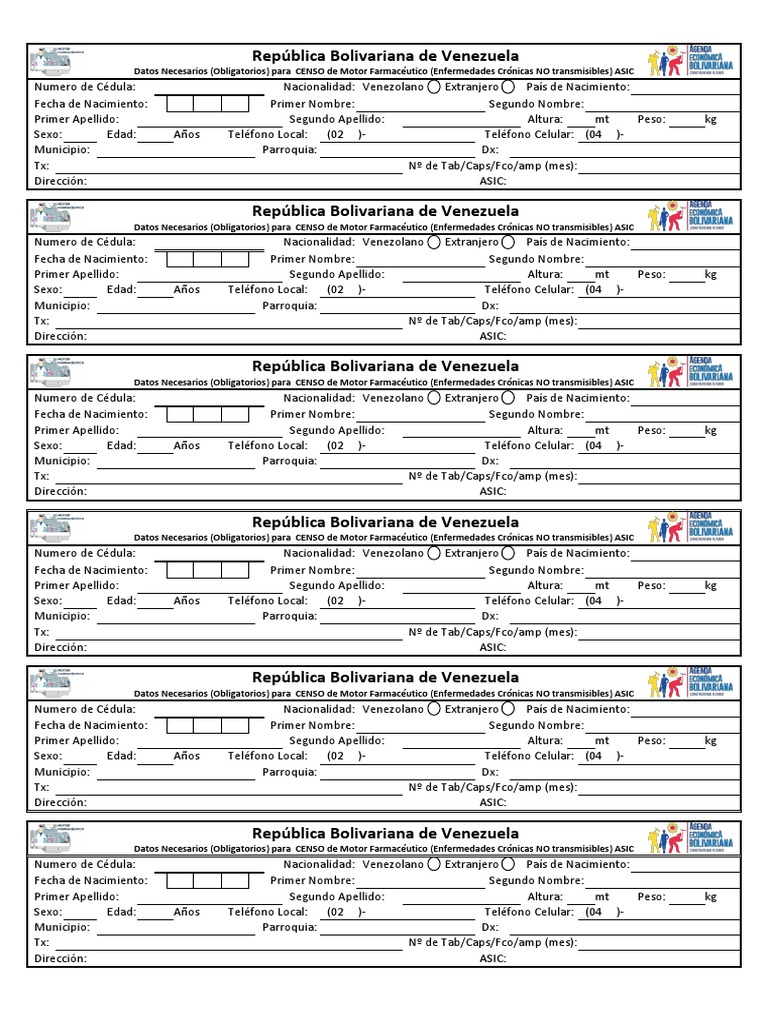 Planilla Del Censo | PDF