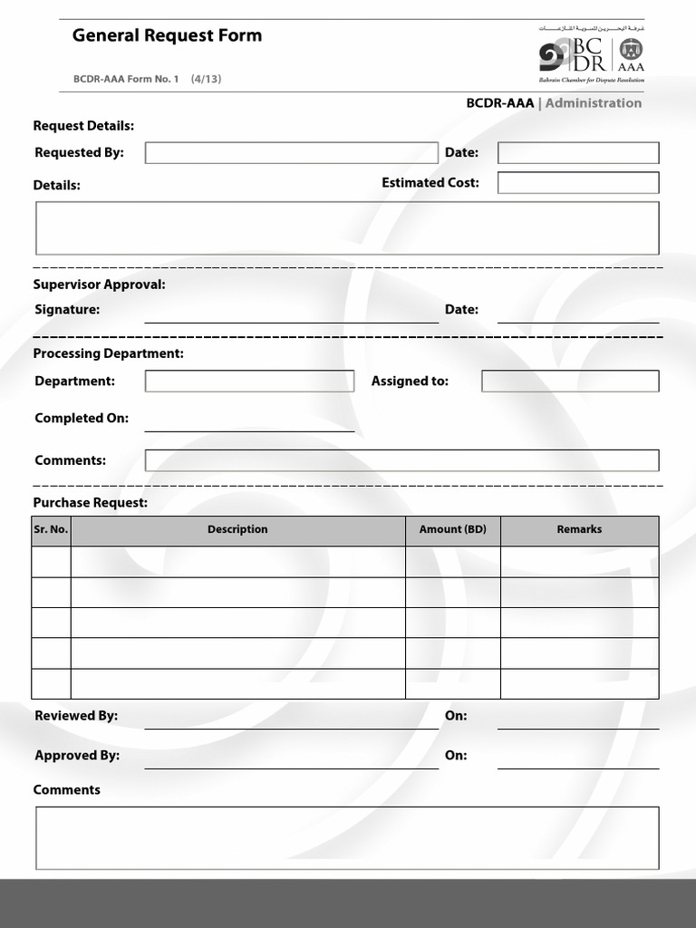 General Request Form | PDF | Law