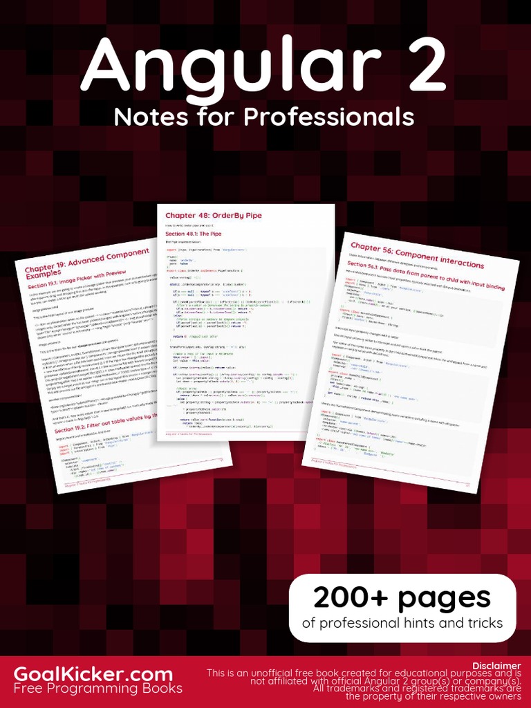 Angular 2 Notes For Professionals | PDF | Bootstrap (Front End ...