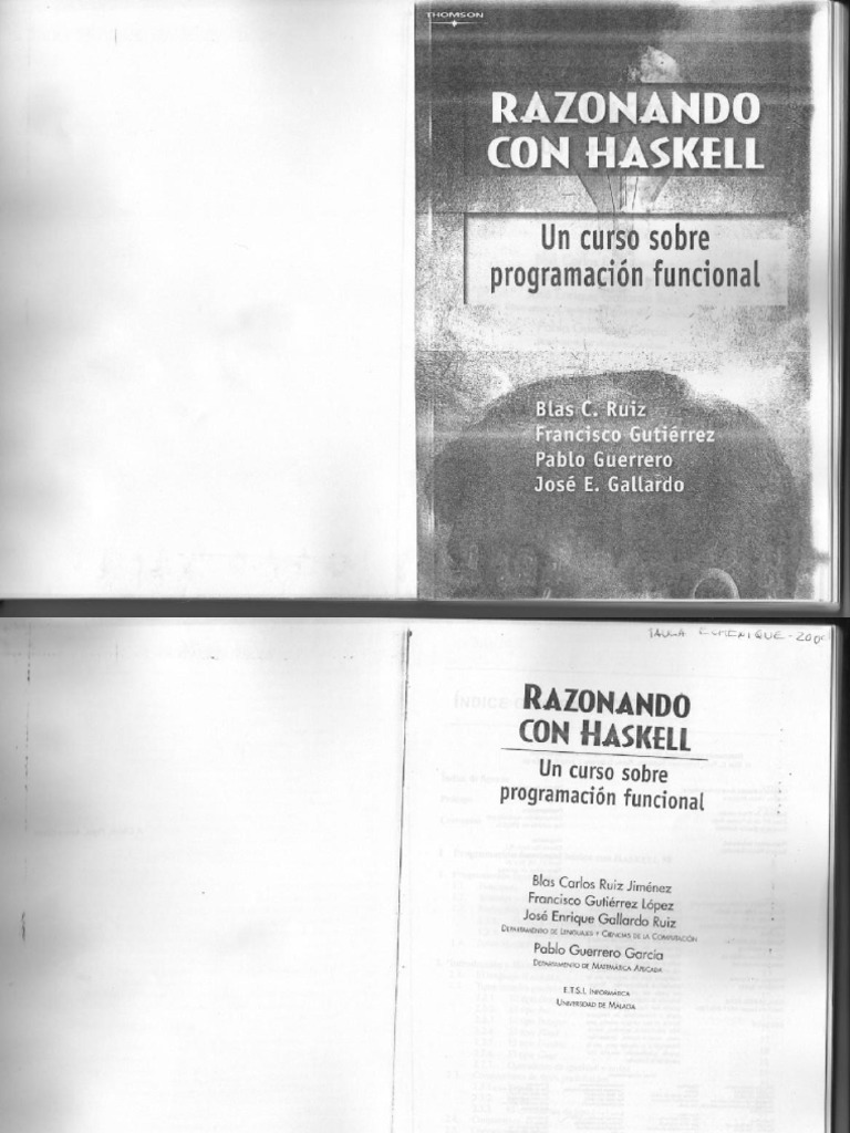 Razonando Con Haskell - Un Curso de Programación Funcional PDF | PDF