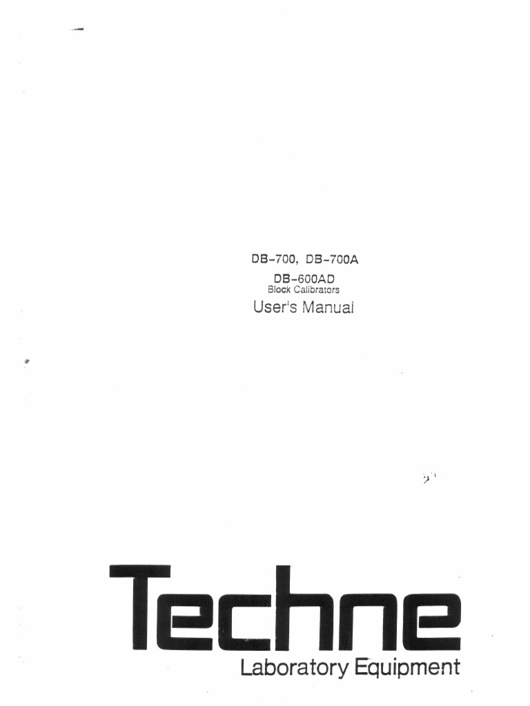 Techne DB 700A Manual | PDF