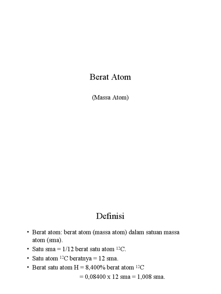 Berat Atom2 | PDF