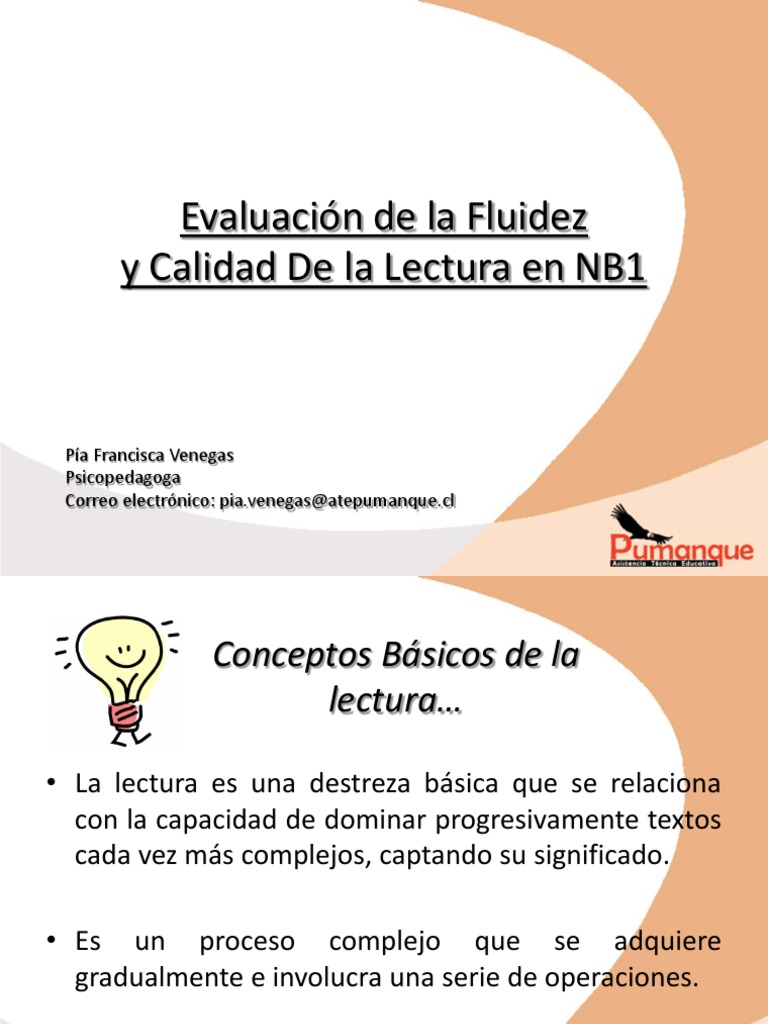 Presentación Fluidez Lectora | PDF | Comprensión lectora | Sílaba