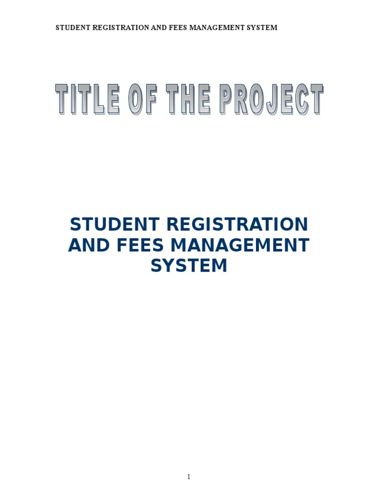 School Registration and Fees Management System | PDF | Microsoft Sql ...