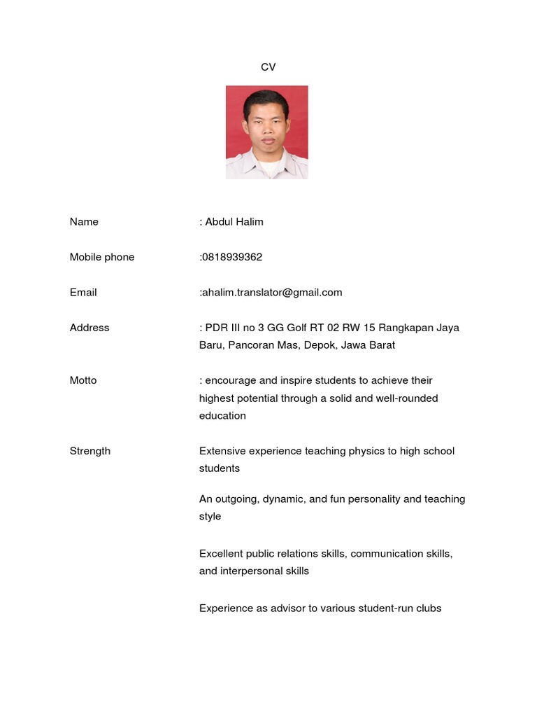 Physics Teacer Abdul Halim | PDF | Teachers | Curriculum